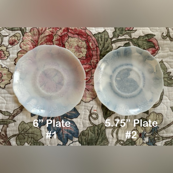 No brand | Dining | Opalescent Depression Glass Plateslot Of 2 | Poshmark